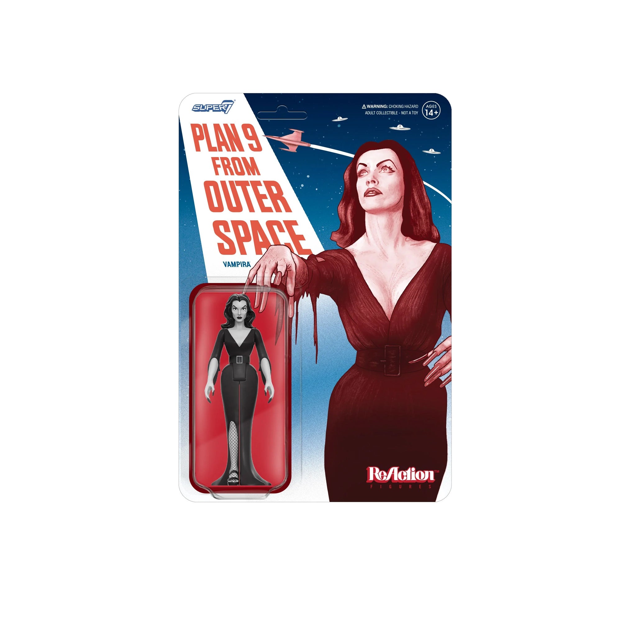 Super7 ReAction Figures Wave 01 - Vampira Plan 9 Grayscale Figure ...